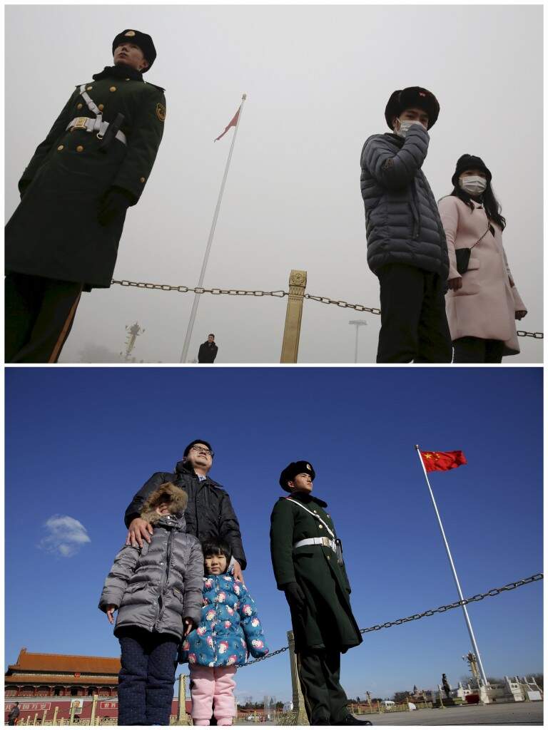 Beijing pollution: 10 before-and-after photos show how bad it is