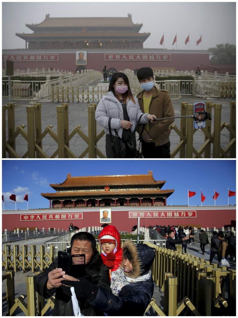 Beijing pollution: 10 before-and-after photos show how bad it is