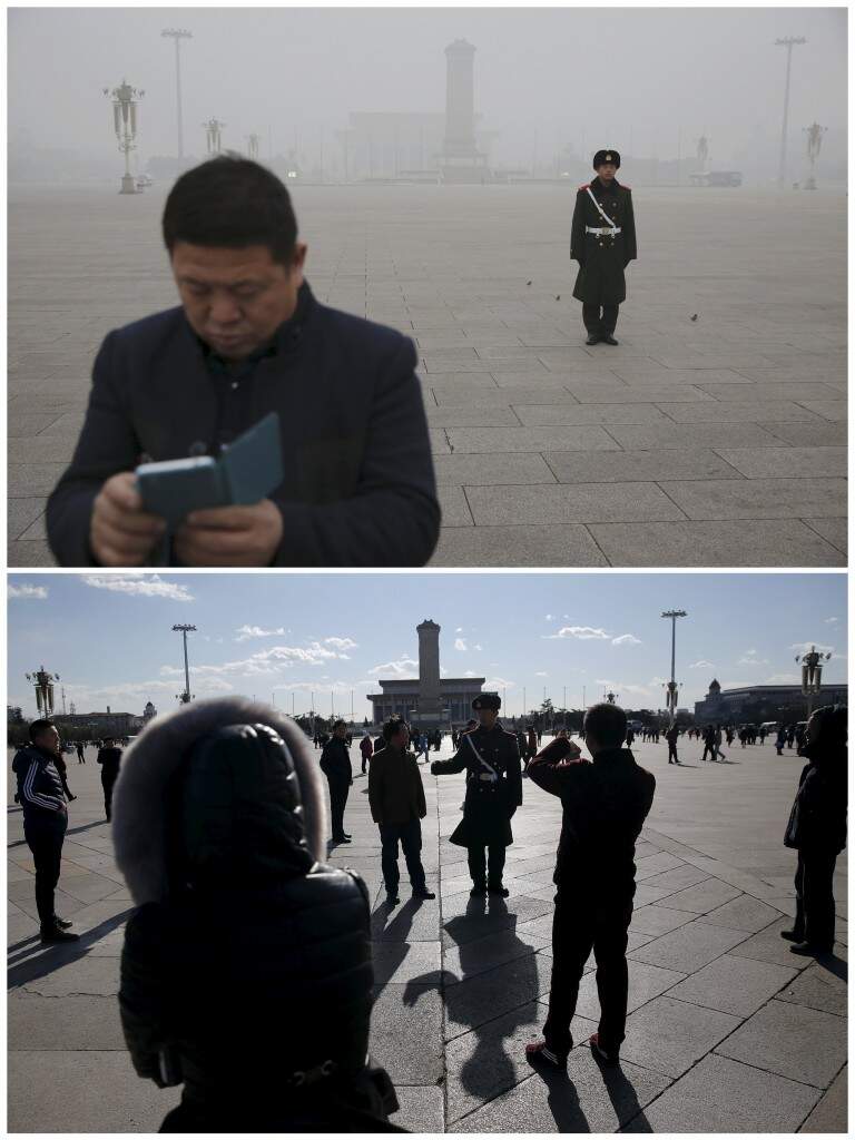 Beijing pollution: 10 before-and-after photos show how bad it is