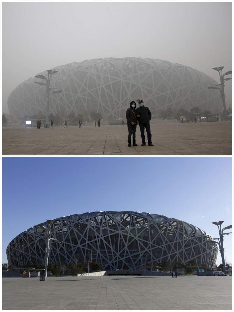 Beijing pollution: 10 before-and-after photos show how bad it is