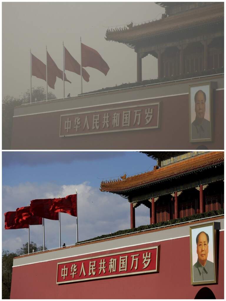 Beijing pollution: 10 before-and-after photos show how bad it is