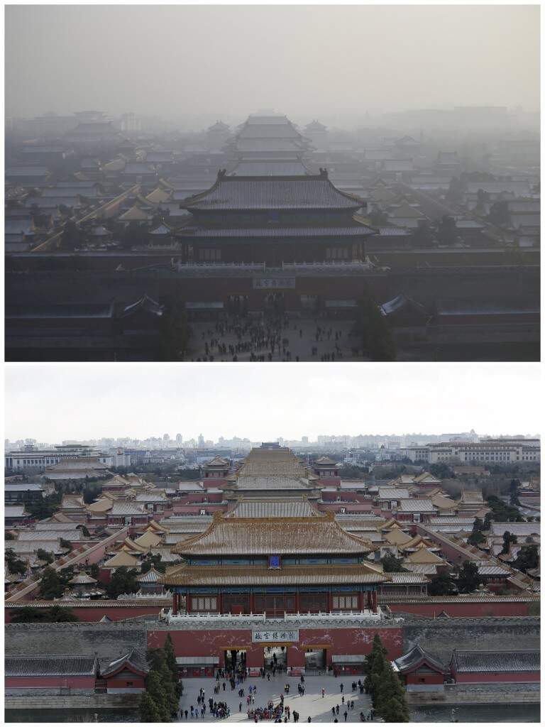 Beijing pollution: 10 before-and-after photos show how bad it is