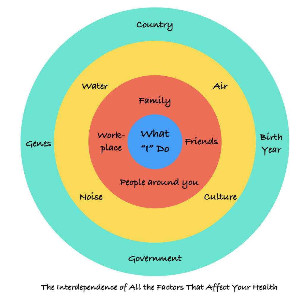 Interdependence of factors that affect our health