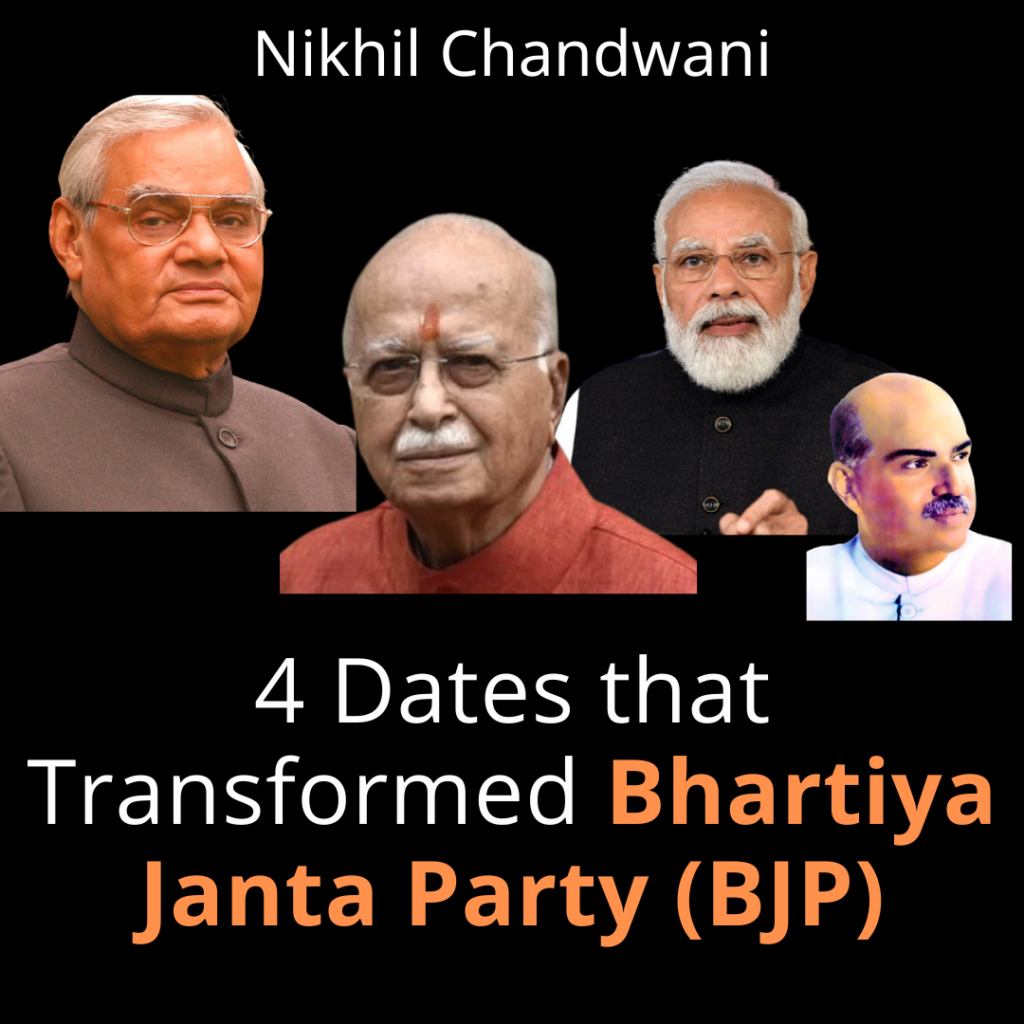 4 dates that transformed Bharatiya Janta Party (BJP)
