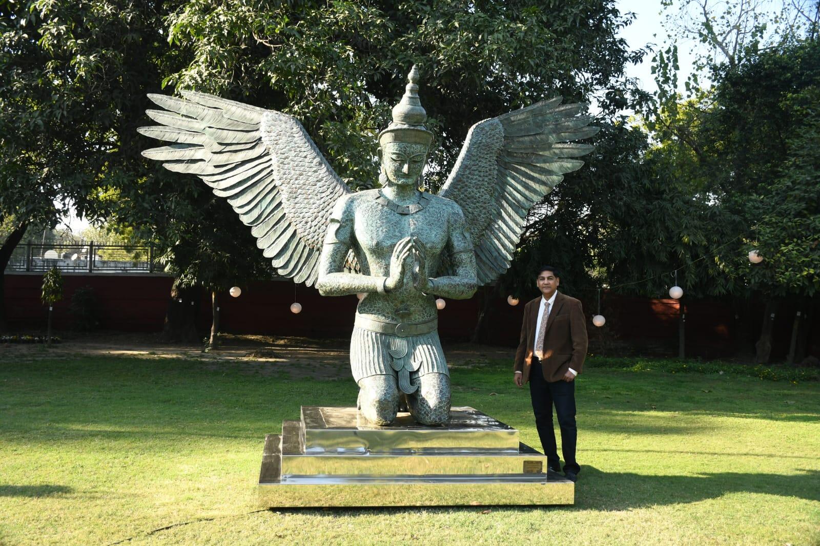 Satish Gupta’s Garuda and Zen Forest at Sculpture Park, Bikaner House