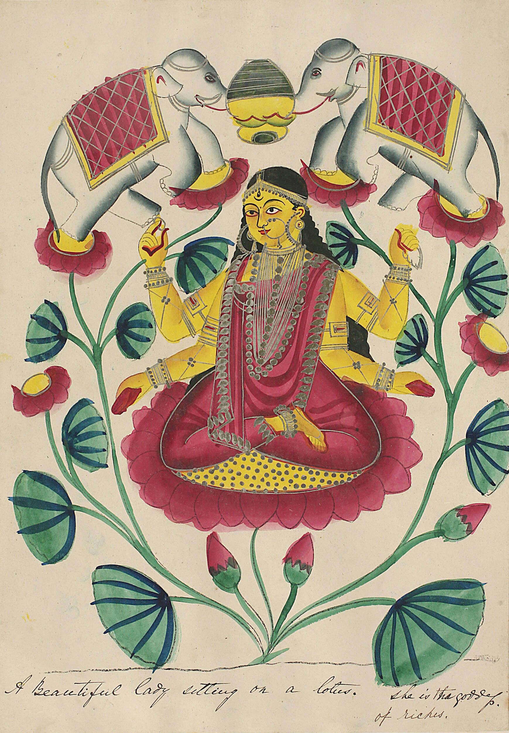 A banquet of lotus leaves and goddesses in the Babu & the Bazaar exhibition