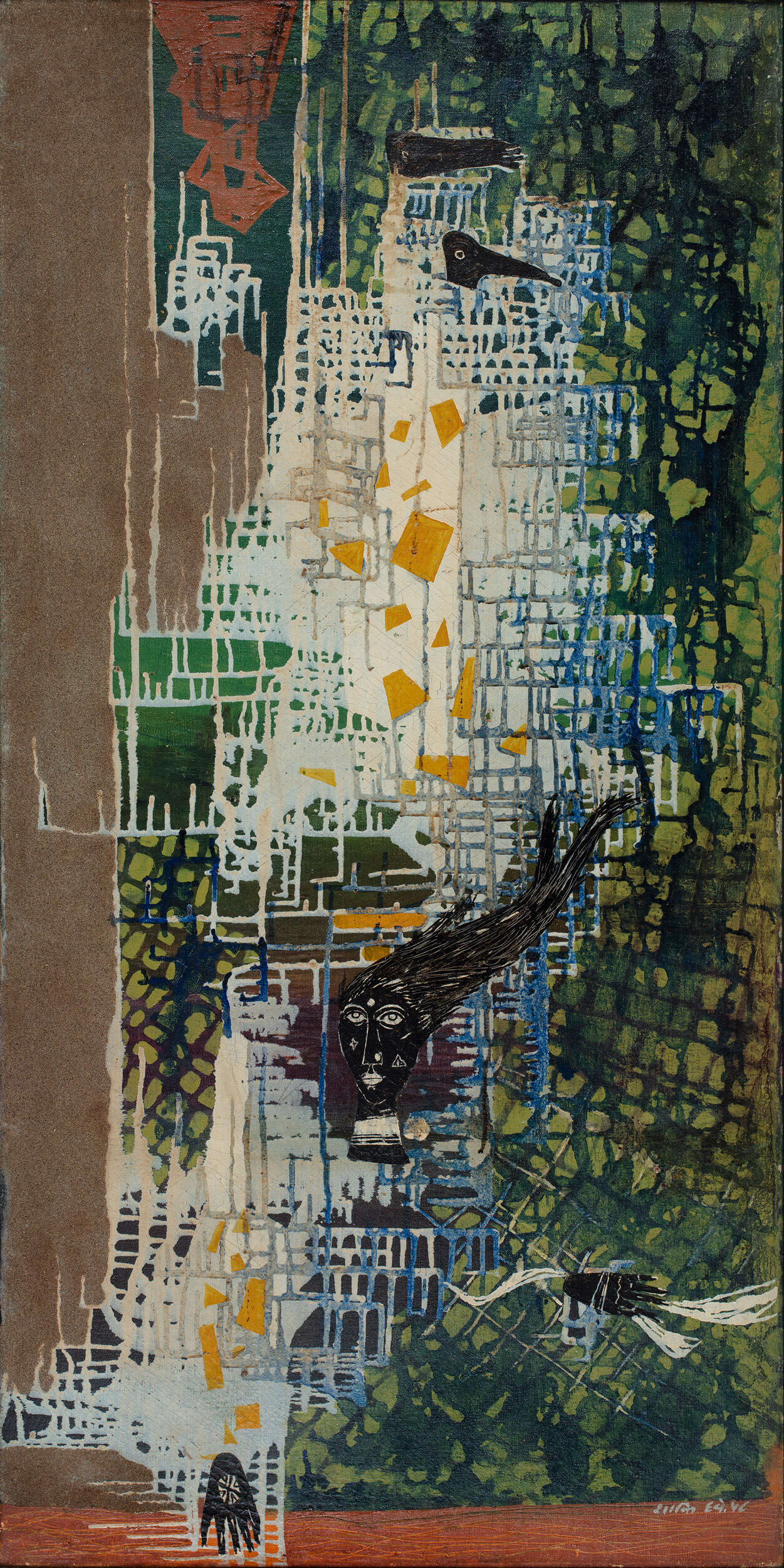 Shanti Dave’s retrospective reflects a quasi – abstractionist