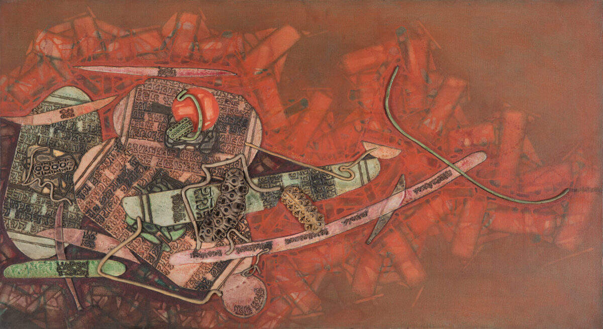 Shanti Dave’s retrospective reflects a quasi – abstractionist