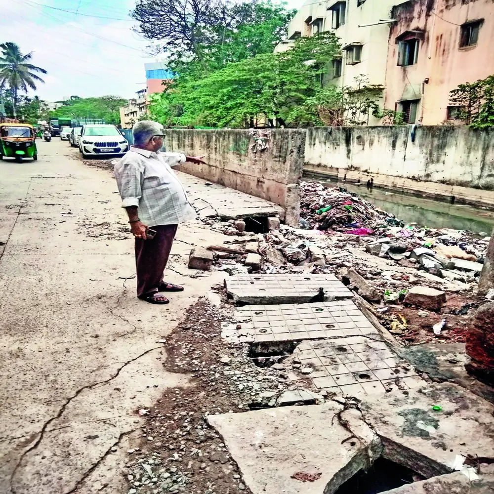 Clogged drain causes pain after every spell of rain