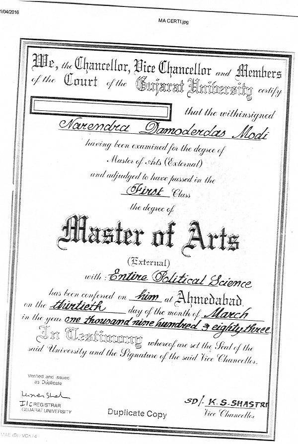 Pmo Sore With Cic For Order On Modis Degrees India News Times Of India