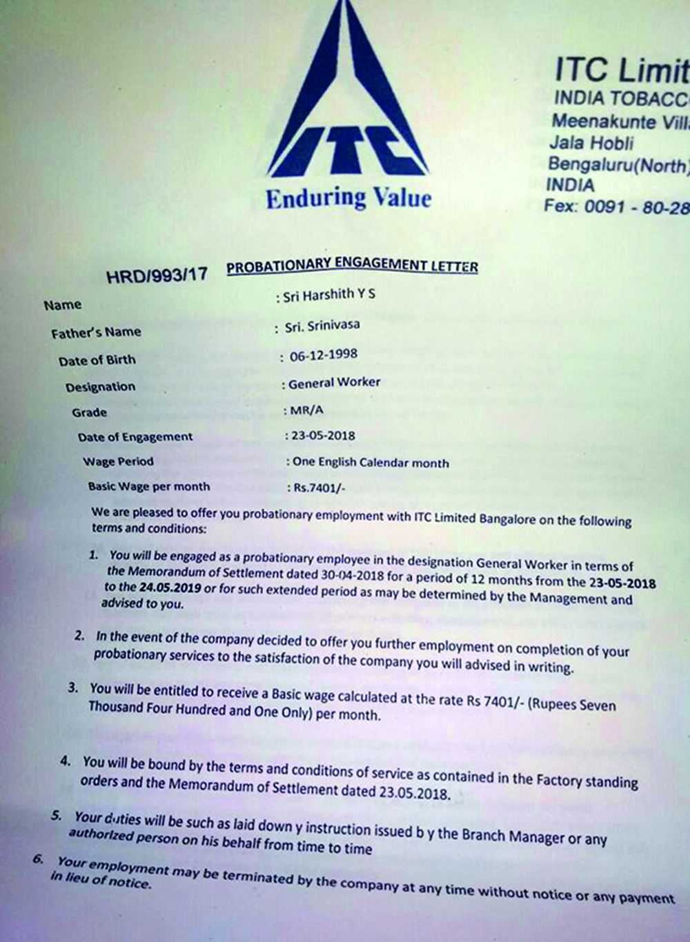 Conman promises ITC job, dupes three of Rs 7.5 lakh