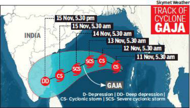 Chennai weather: Cyclone Gaja spares Chennai, but presence of cyclone ...