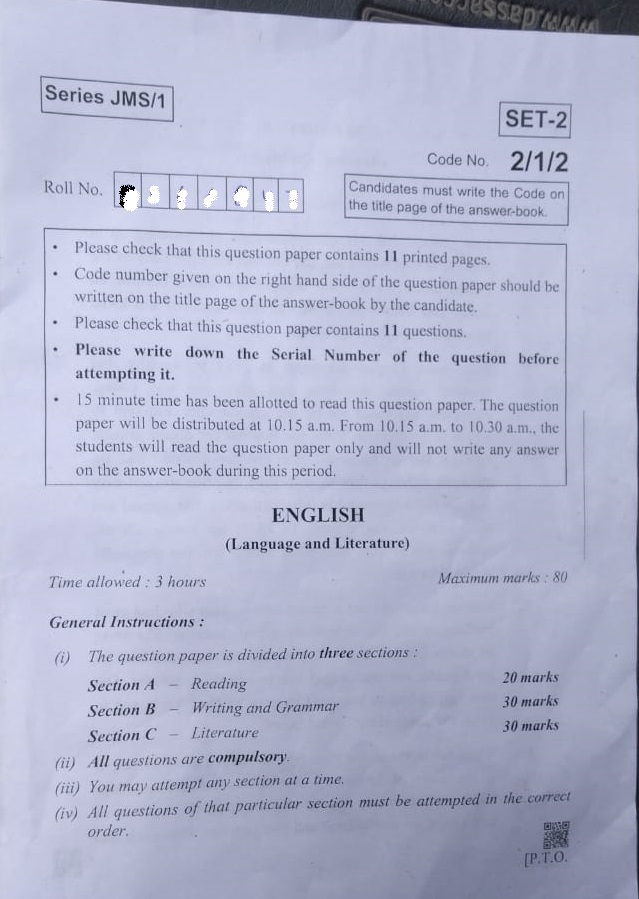 CBSE 10th English Question Paper 2019 Here s The Complete Paper CBSE 10th English Question Paper 2019 Here s The Complete Paper