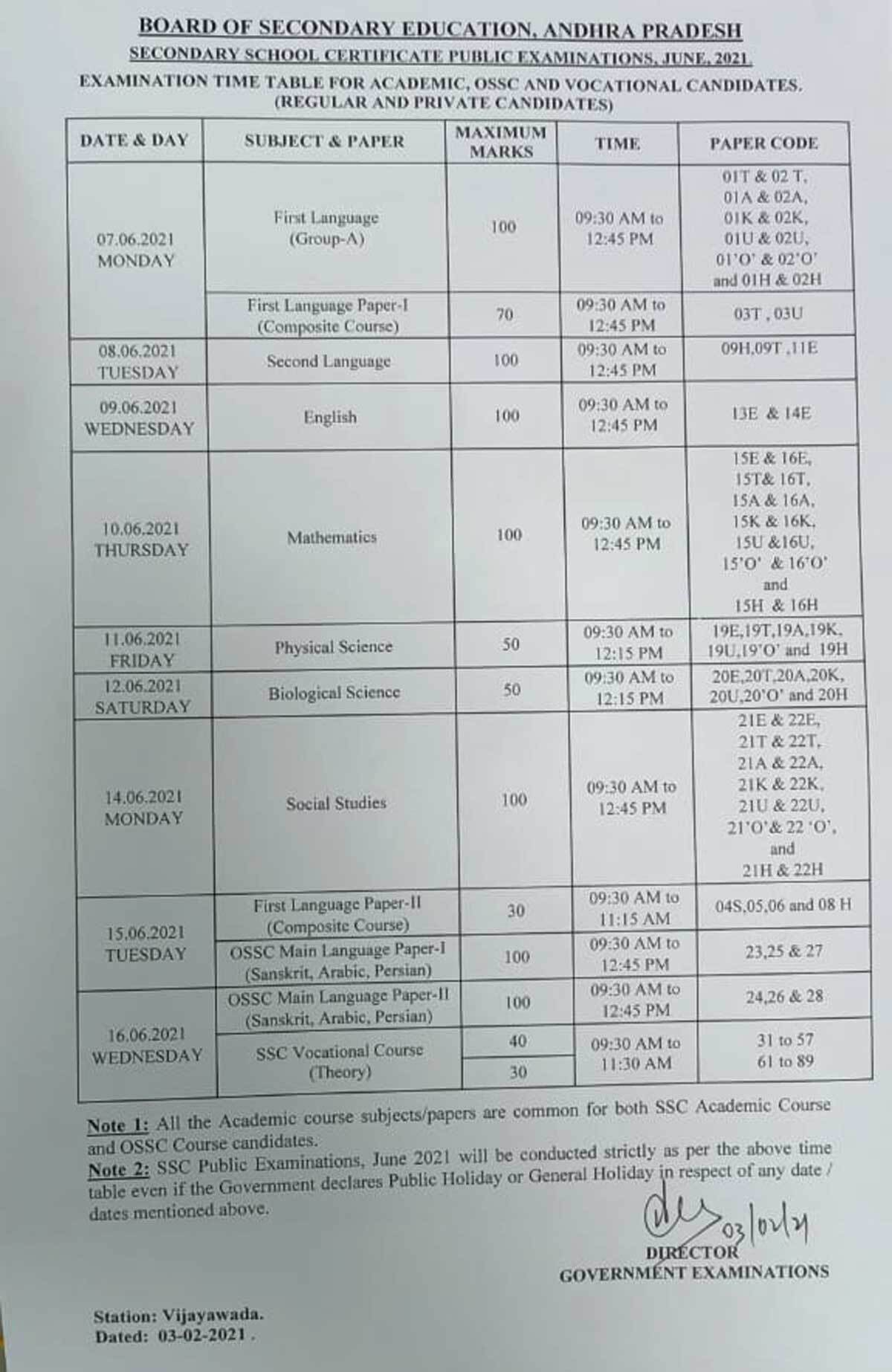 AP 10th Exam 2021 AP SSC Time Table 2021 Released Check Exam Schedule AP 10th Exam 2021 AP SSC Time Table 2021 Released Check Exam Schedule