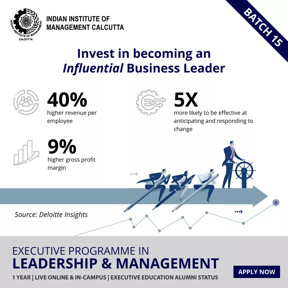 Elevate your executive leadership career with batch 15 of IIM Calcutta’s Executive Programme in ...