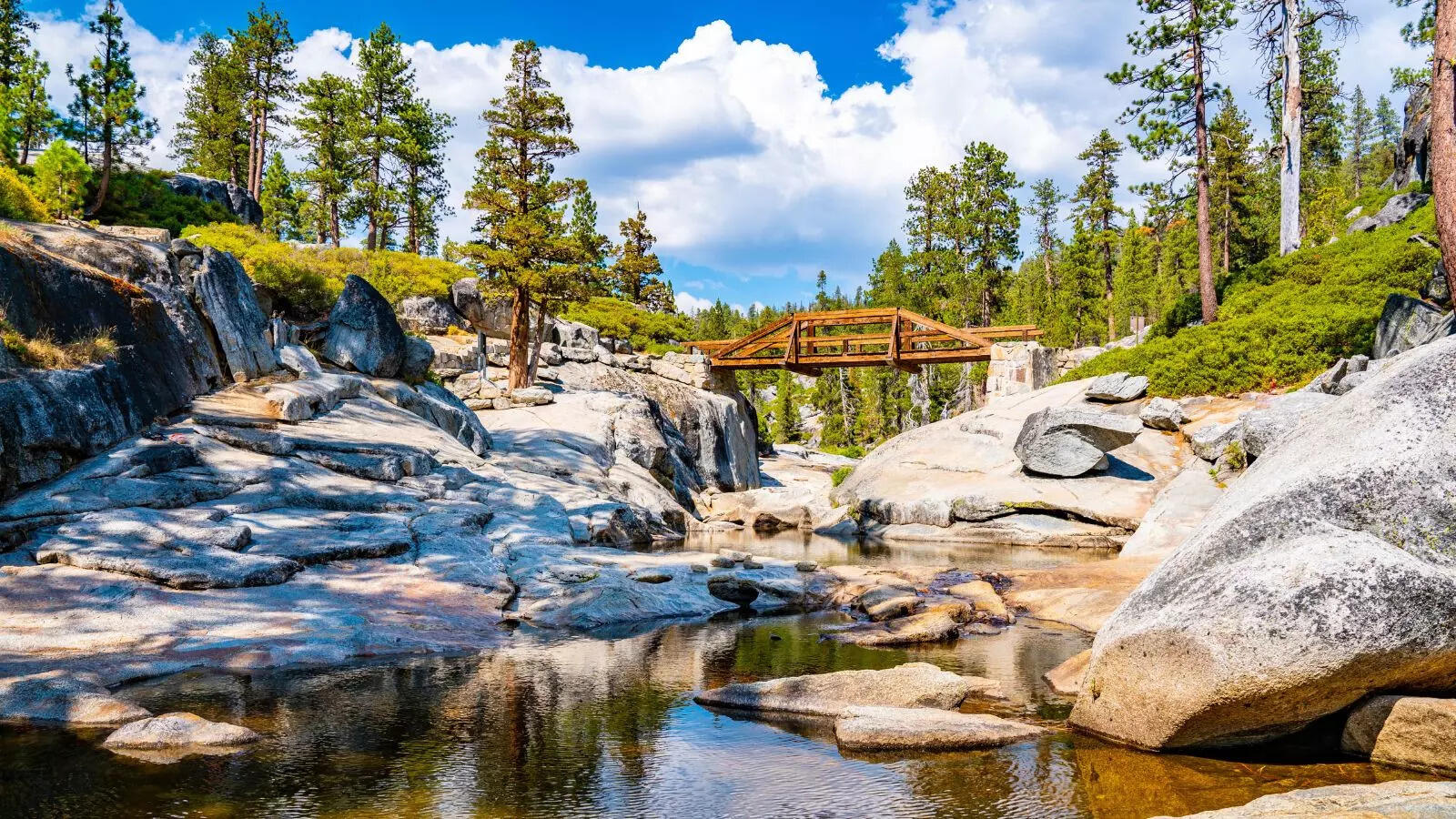 Nature Landscape Rock Bridge Water River Trees