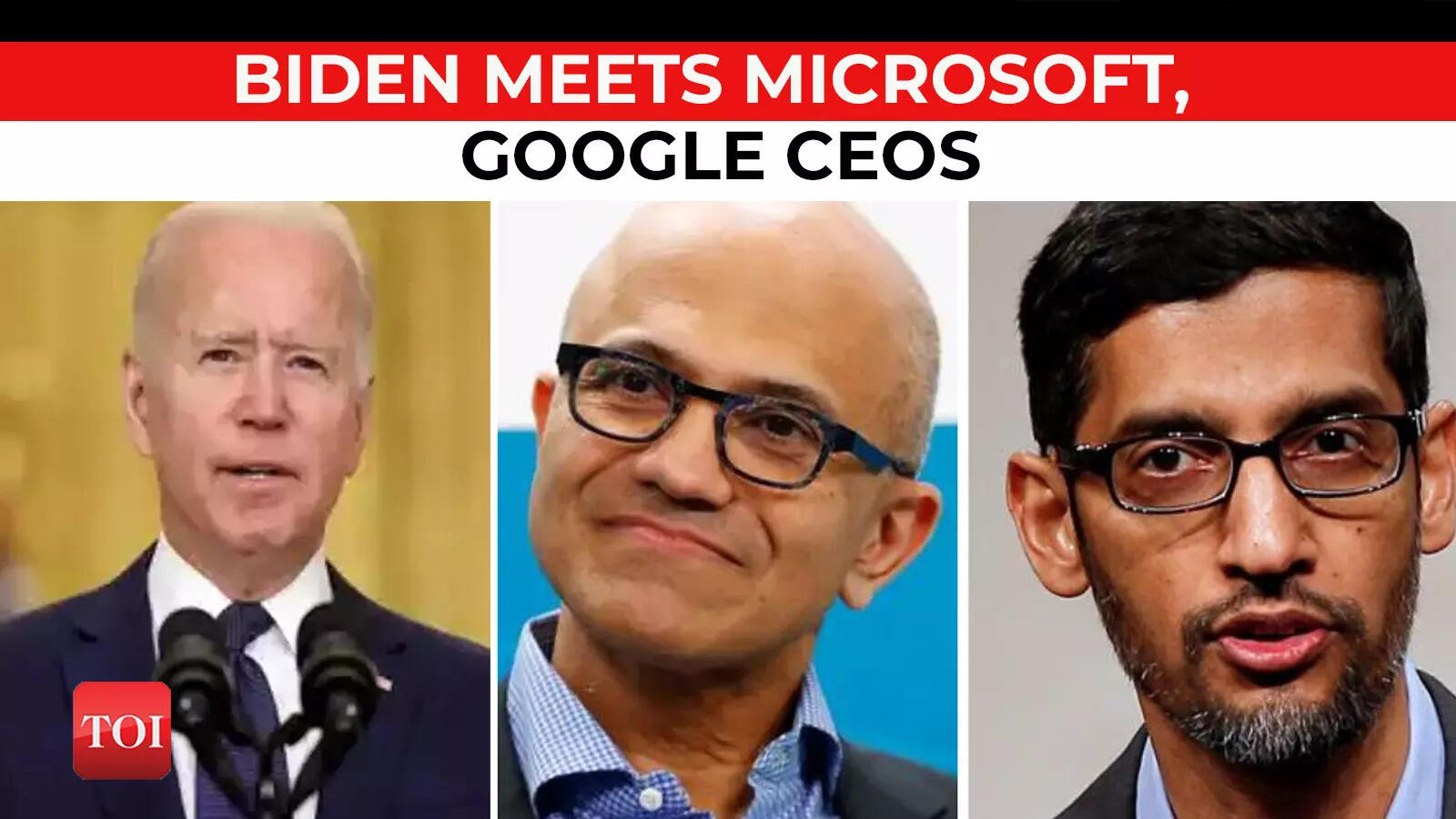 AI risks: US President Joe Biden meets Microsoft's Satya Nadella and ...