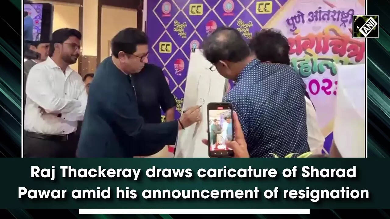 Raj Thackeray draws caricature of Sharad Pawar amid his announcement of resignation