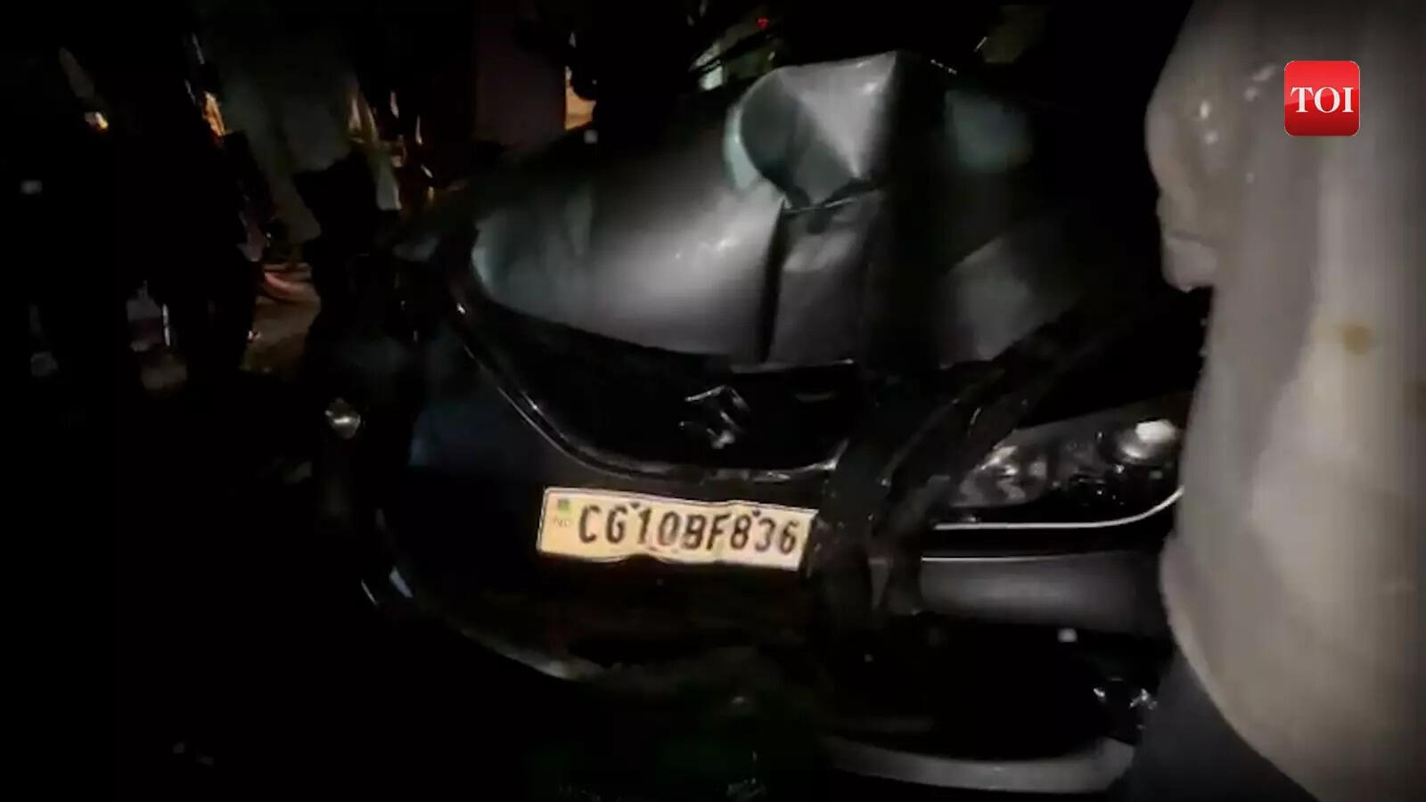 Shocking! Speedy car drags a man for 20 meters in Bilaspur