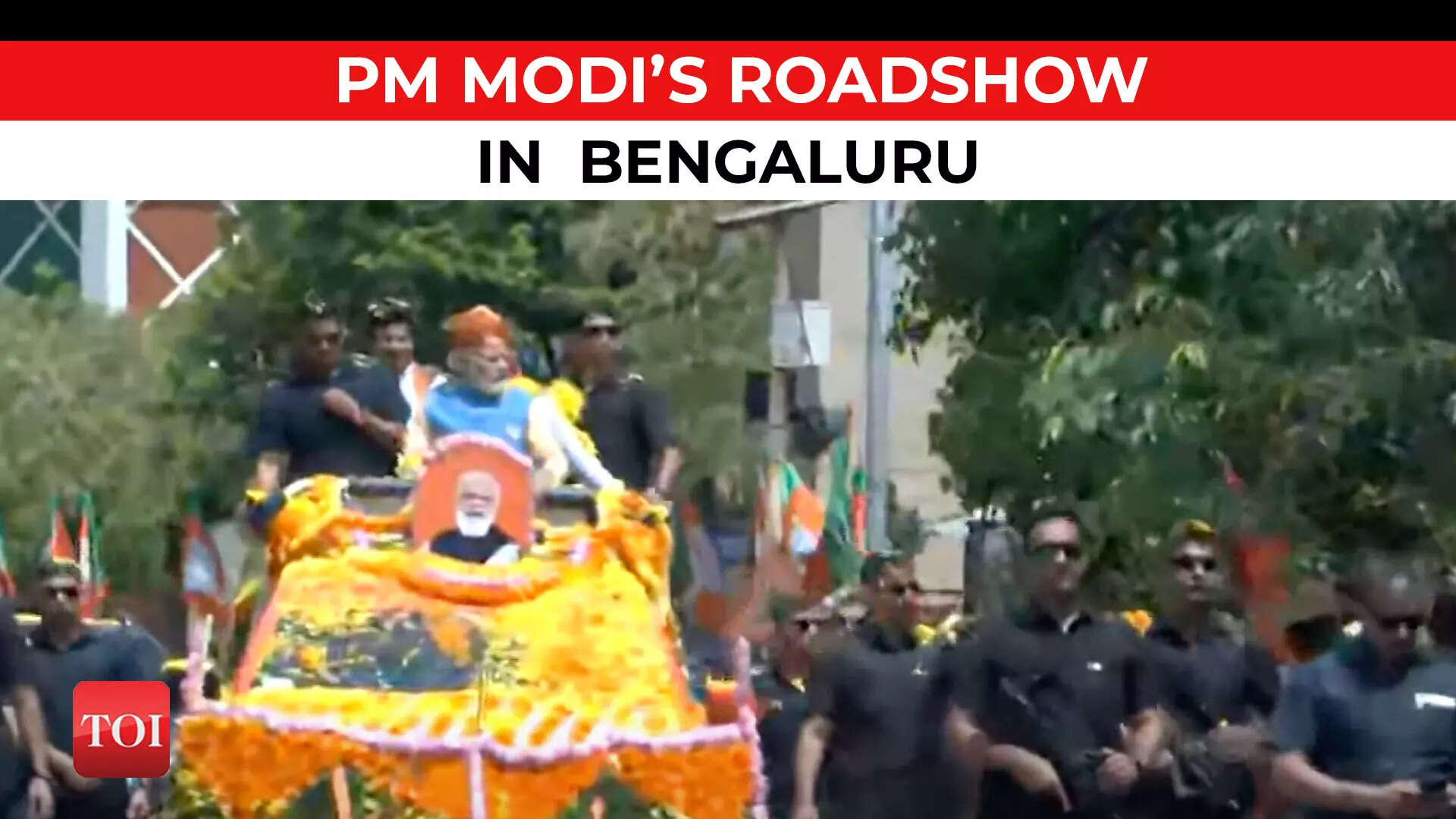 karnataka assembly elections: PM Narendra Modi holds a roadshow in Bengaluru, ahead of Karnataka ...