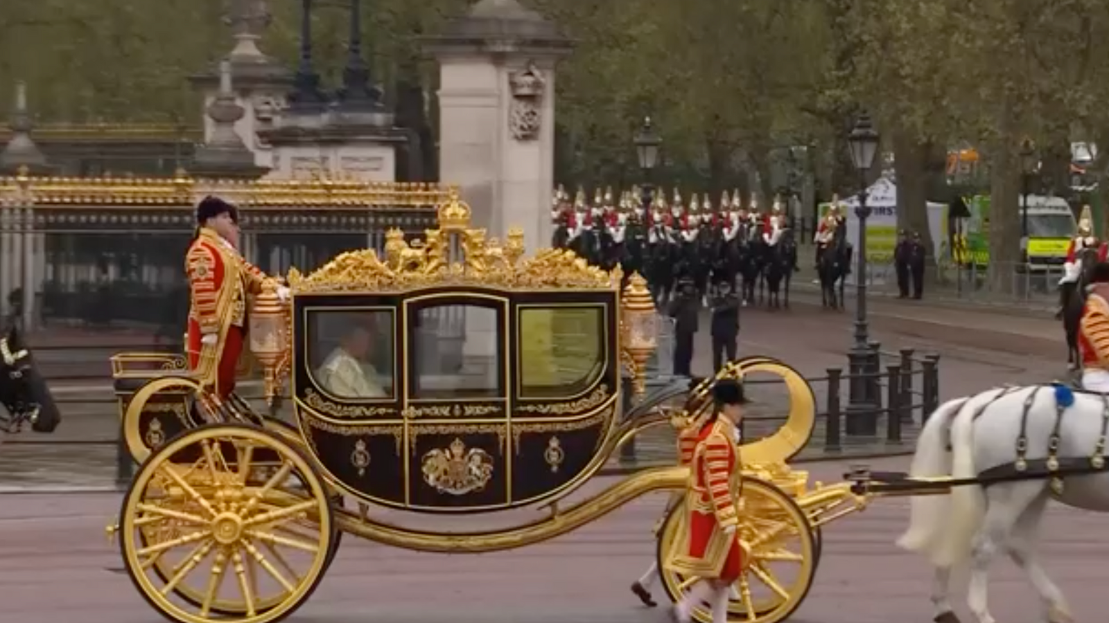 Watch: The pomp and pageantry during King Charles III’s procession
