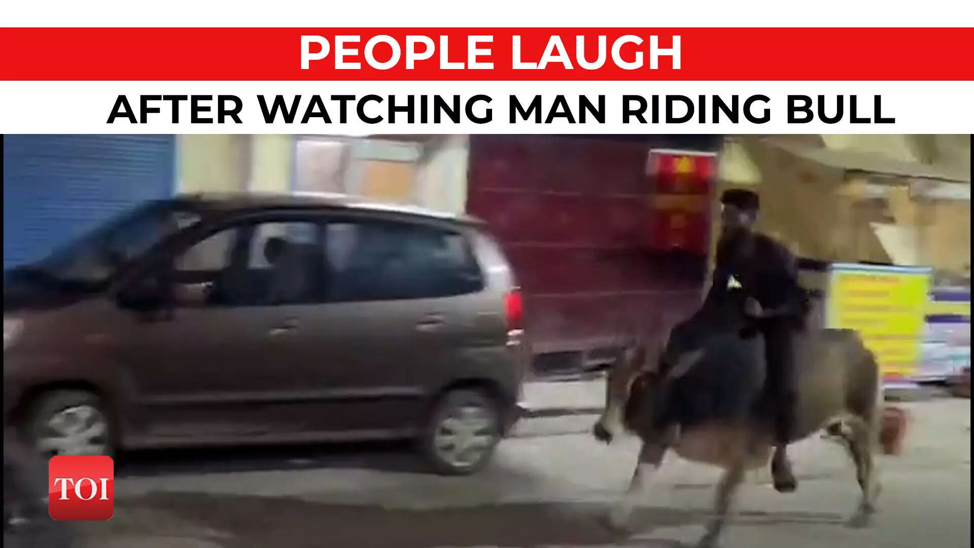 Video of man riding bull goes viral on social media