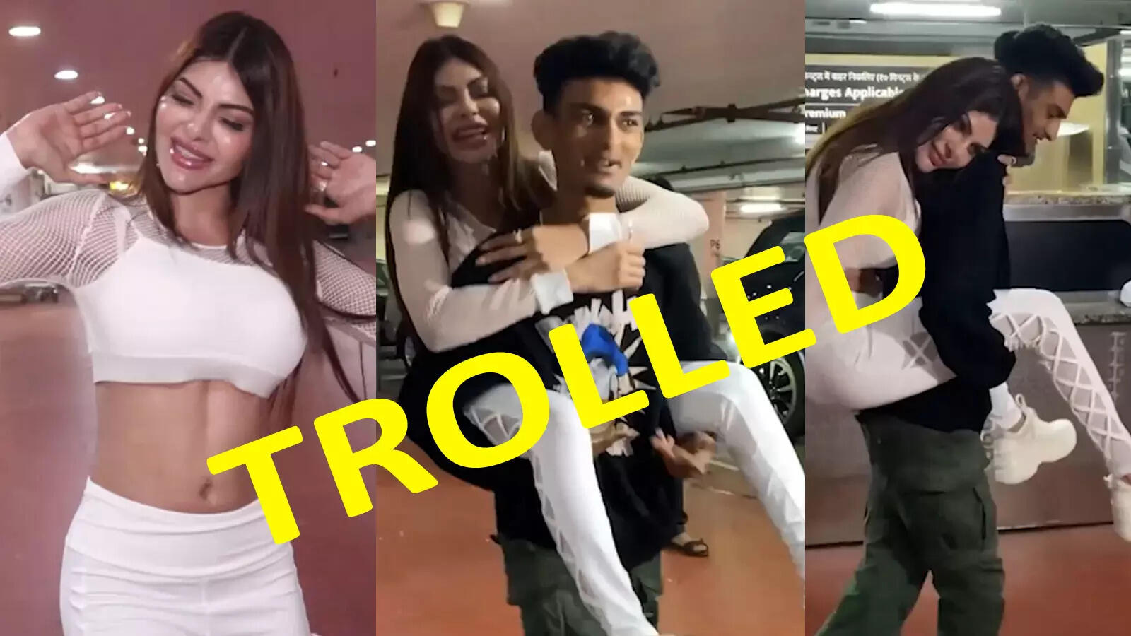 TROLLED! Sherlyn Chopra gets a piggyback ride at airport, netizens say 'Rakhi Sawant banne mein ...