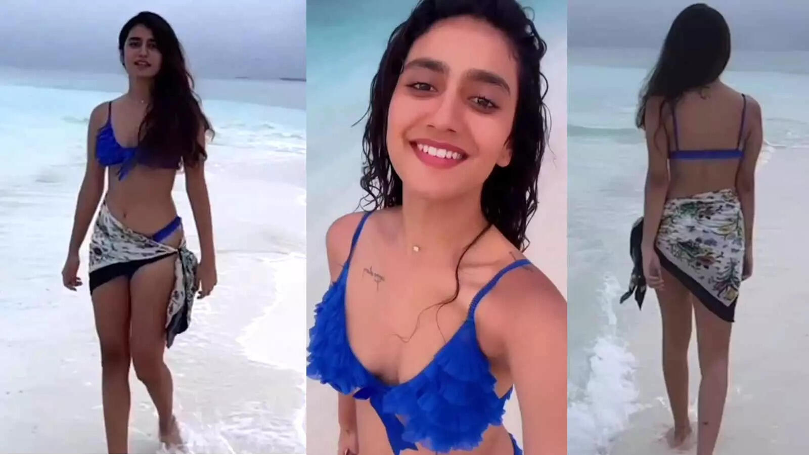 Remember Wink Girl Priya Prakash Varrier Now Actress Stuns In Blue