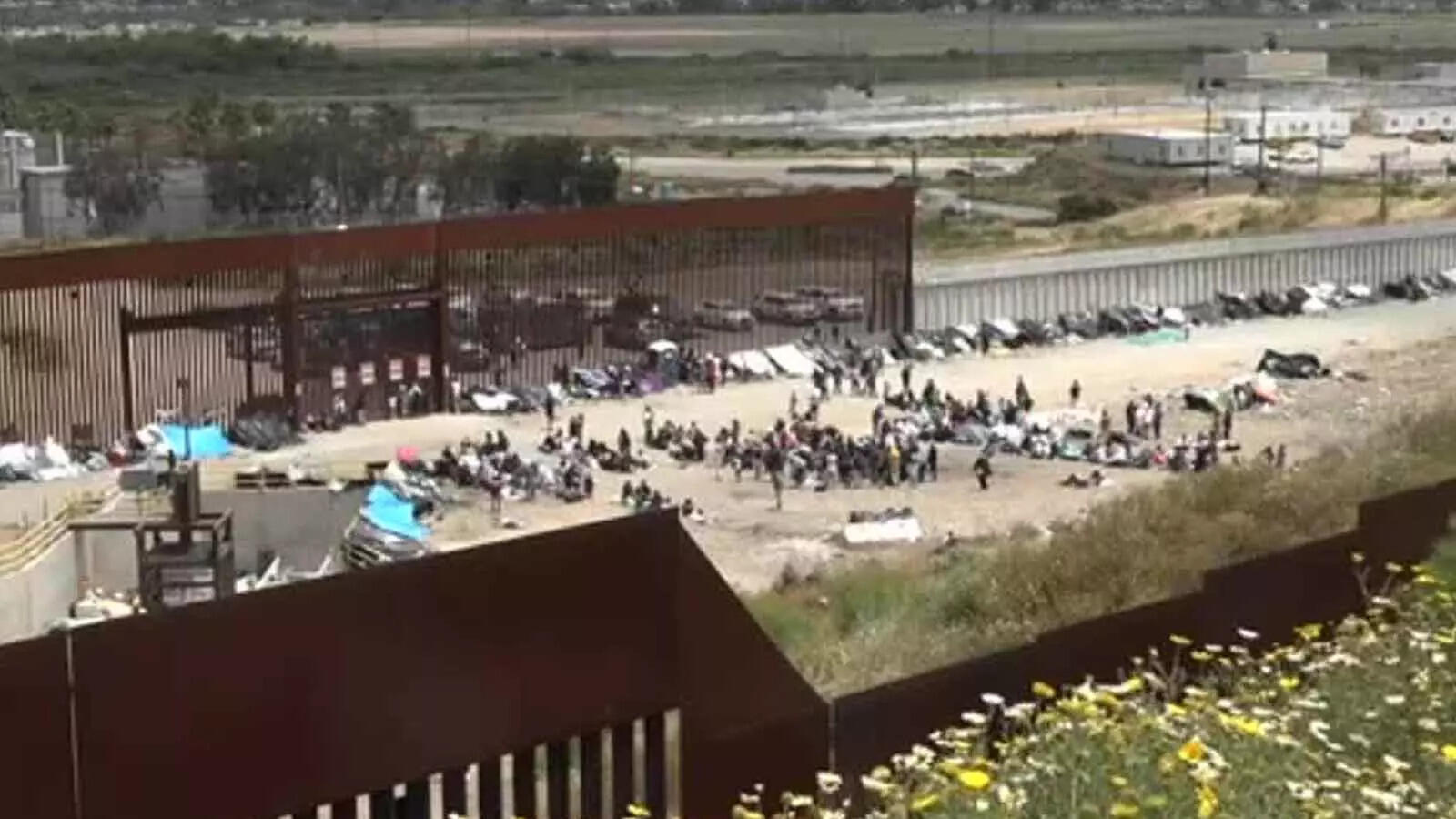 Migrants Rush Across Mexico-U.S Border