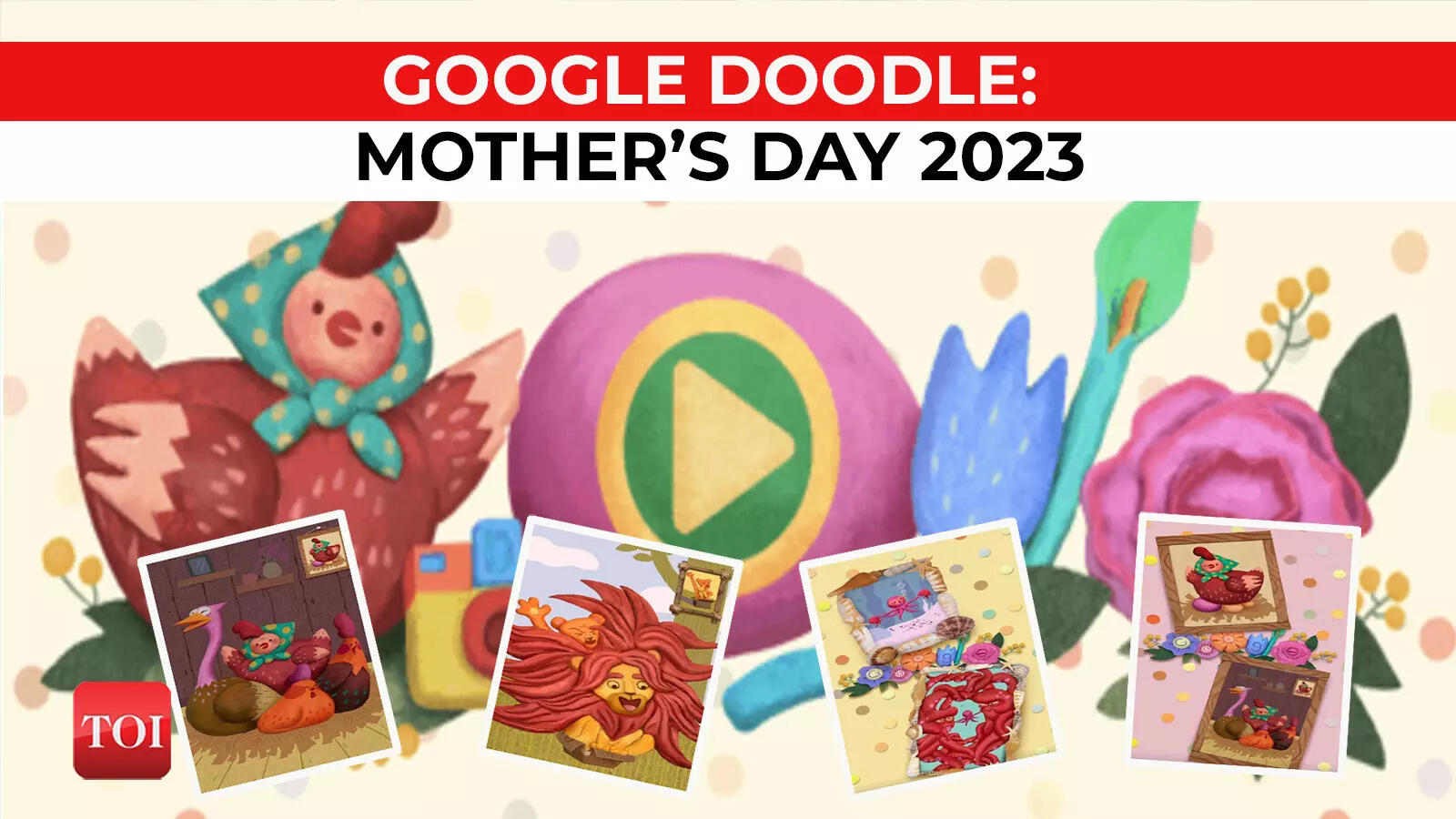 Google Doodle celebrates Mother's Day 2023 with heartwarming animal ...