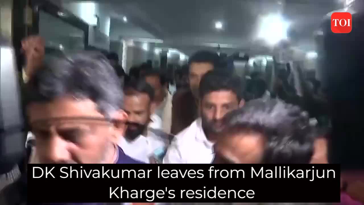 mallikarjun kharge: Suspense over Karnataka CM: DK Shivakumar leaves ... mallikarjun kharge: Suspense over Karnataka CM: DK Shivakumar leaves ...