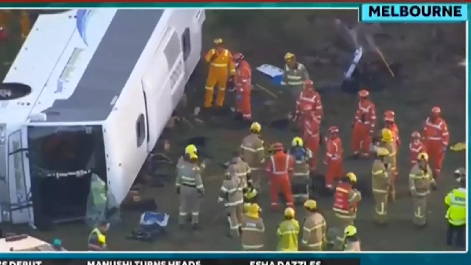 School bus with 45 children collides with truck in Melbourne