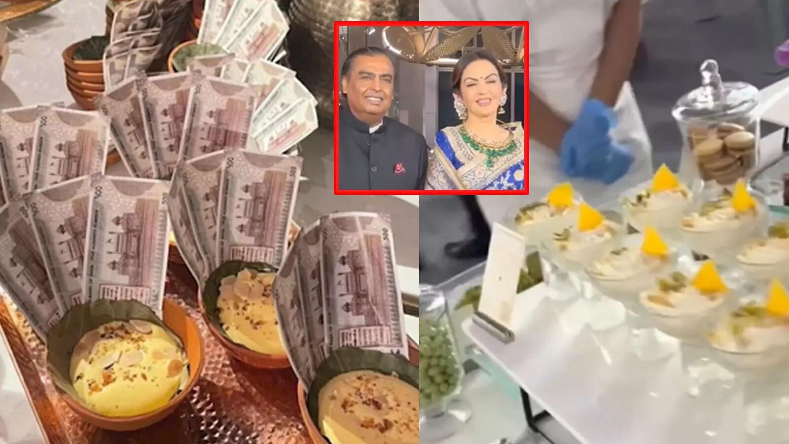 Video of a sweet dish topped with Rs 500 notes and royal desserts ...