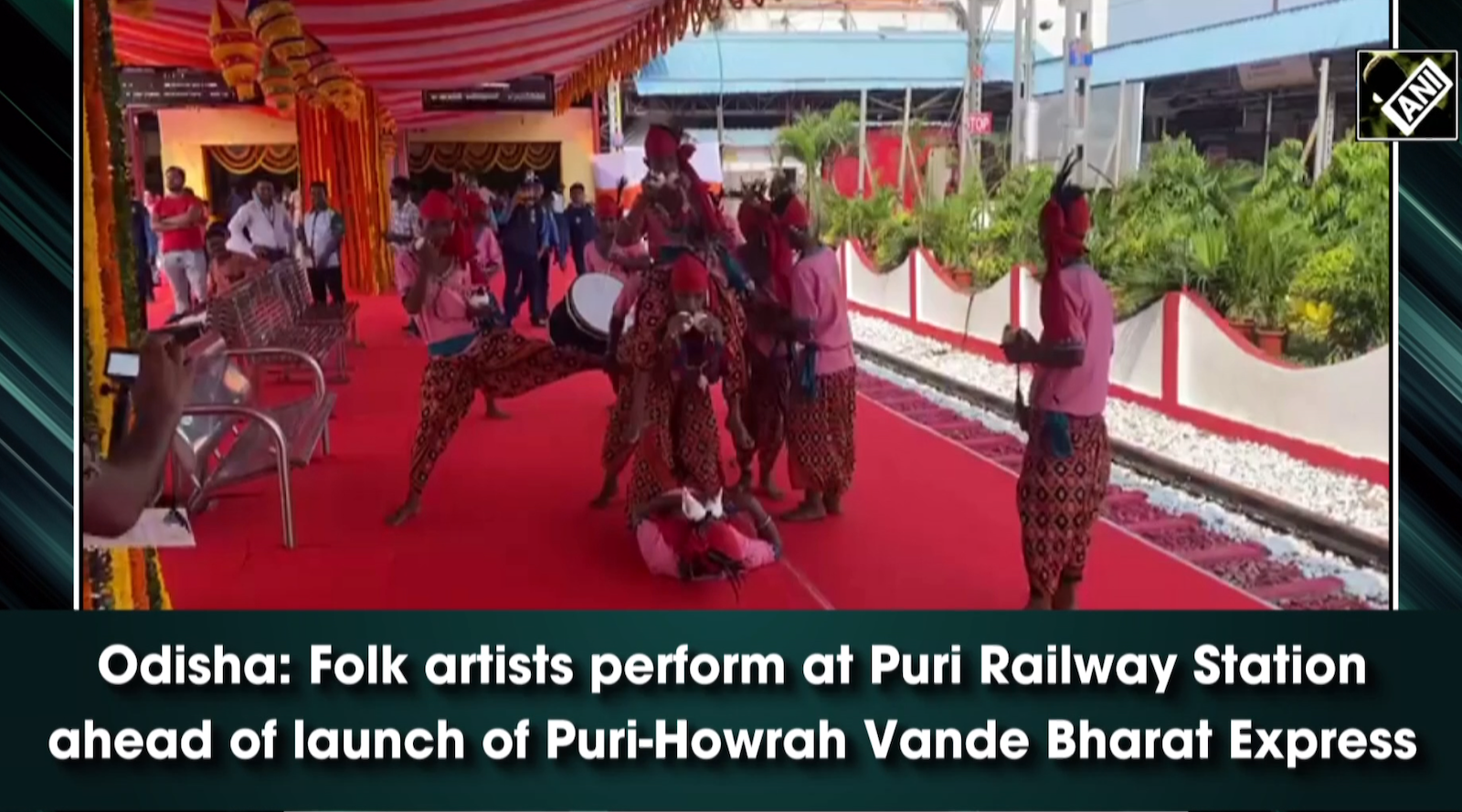 Folk artists perform at Puri Railway Station ahead of launch of Puri-Howrah Vande Bharat Express