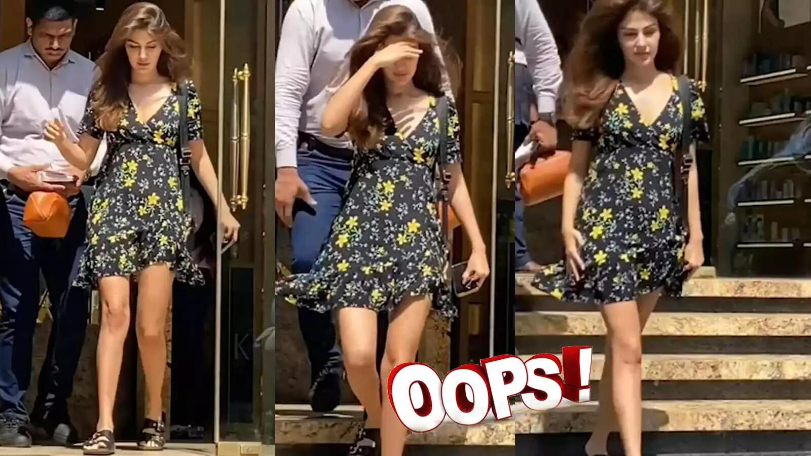 Embarrassing! Rhea Chakraborty smartly saves herself from a possible ...