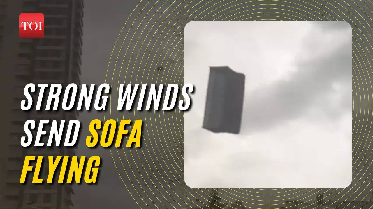 Watch: Sofa soars through the air in Ankara storm