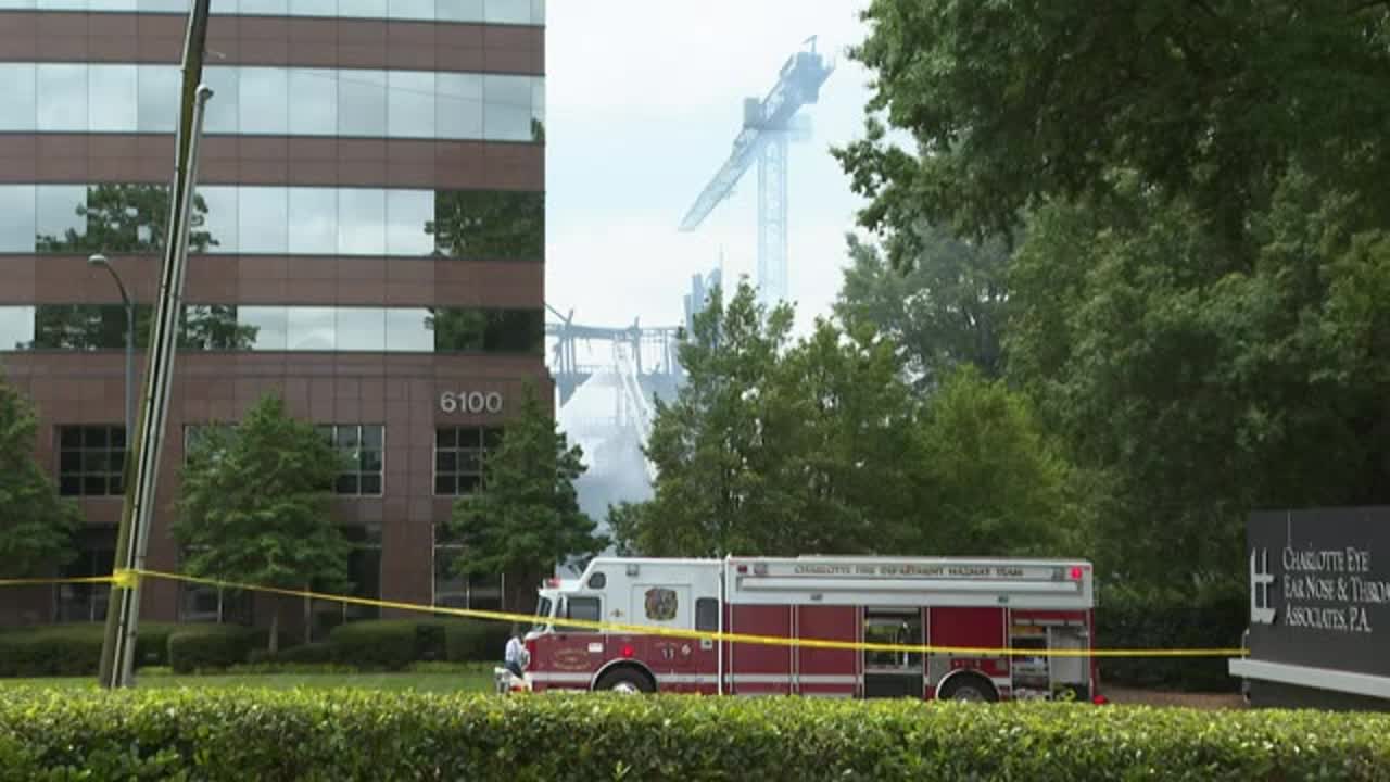 Firefighters battle five-alarm blaze in Charlotte, North Carolina