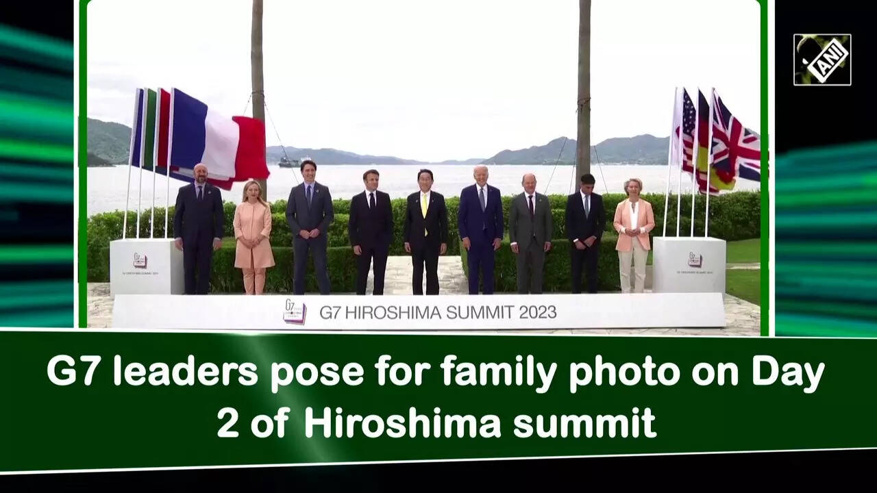 hiroshima: G7 leaders pose for family photo on day 2 of Hiroshima summit