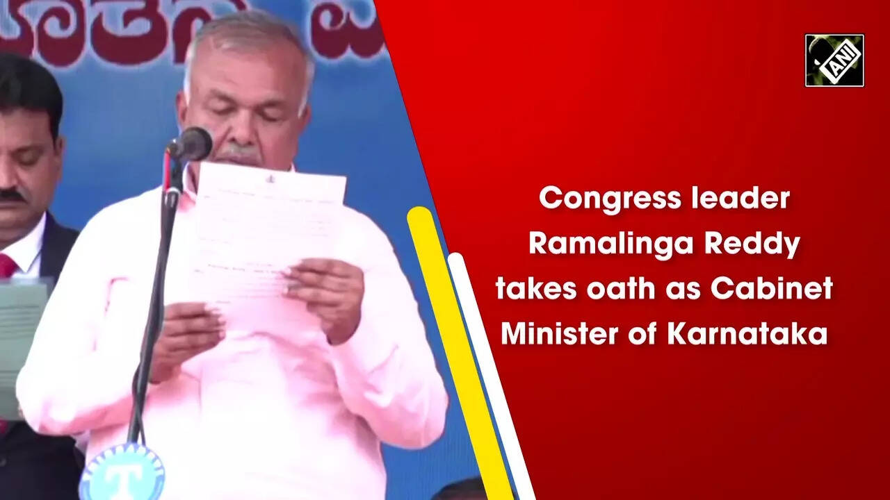 ramalinga reddy: Congress leader Ramalinga Reddy takes oath as Cabinet ...