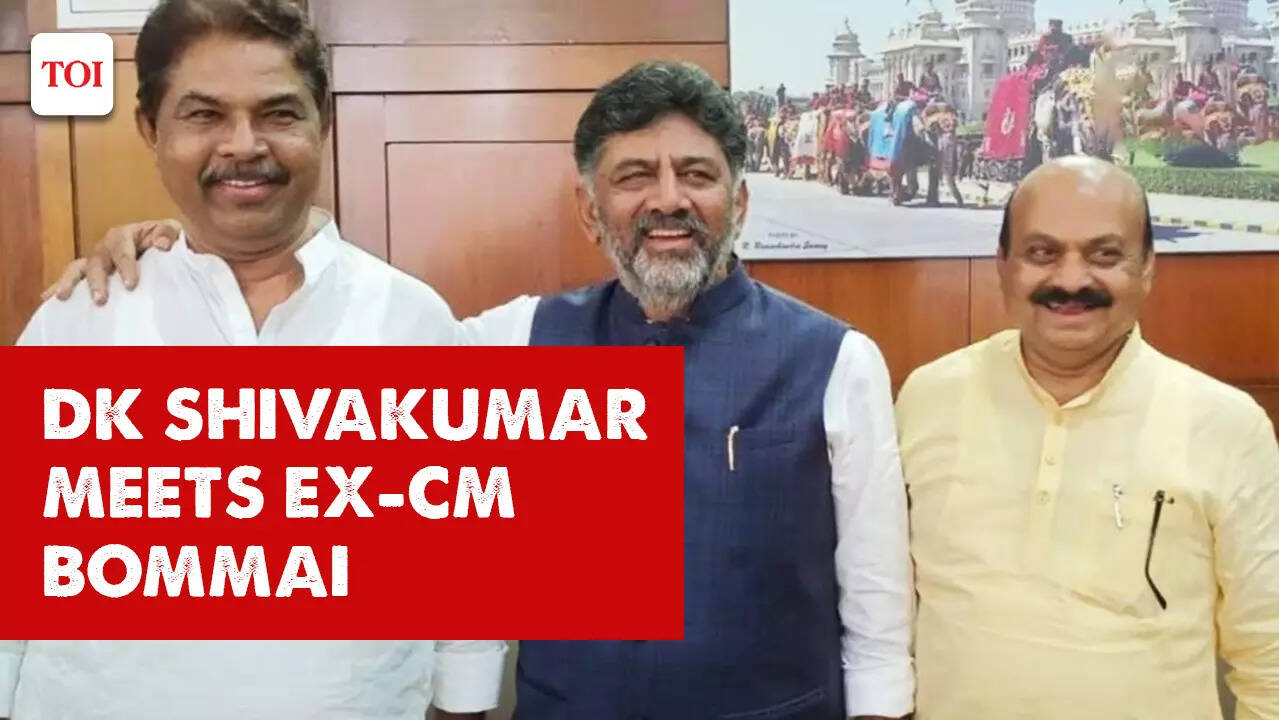 shivakumar: Watch: Deputy CM DK Shivakumar met with former CM Basavaraj ...