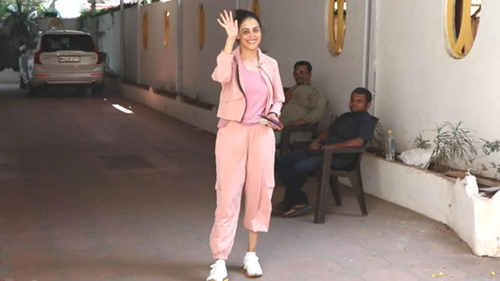 Genelia D'Souza's post workout glow is unmissable she poses for paps in ...