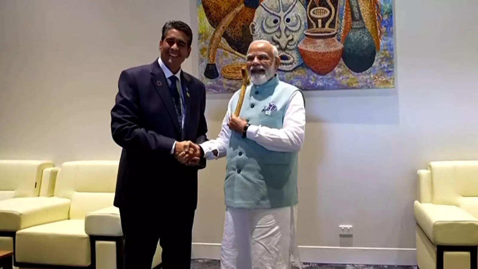 PM Modi receives Ebakl Award in Papua New Guinea by President Surangel S Whipps Jr