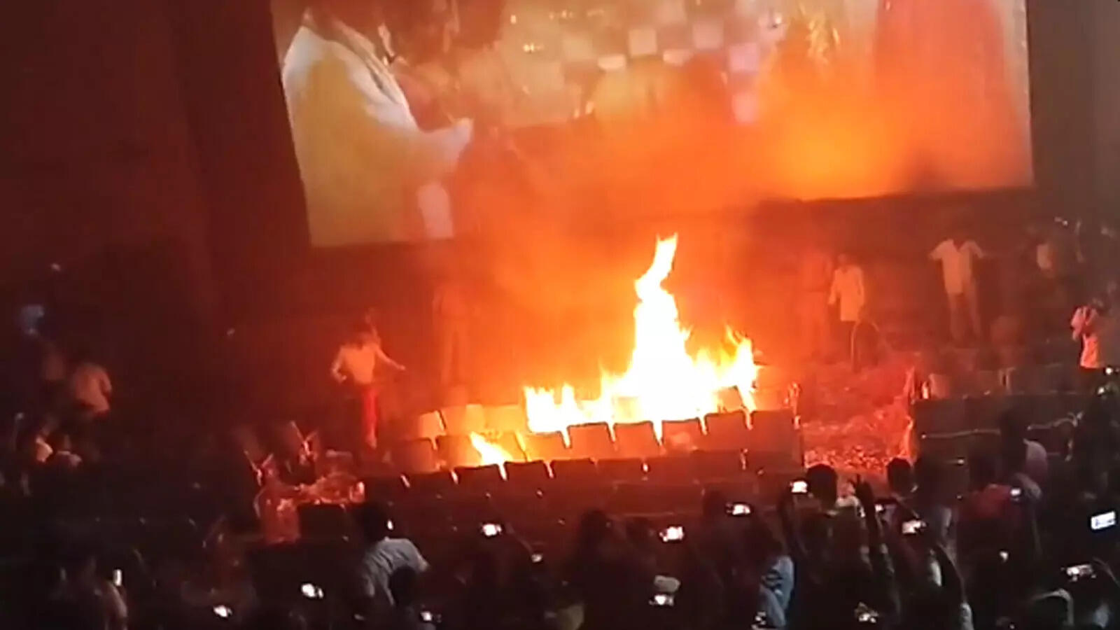 Theatre catches fire as Jr NTR’s fans burst firecrackers inside cinema ...