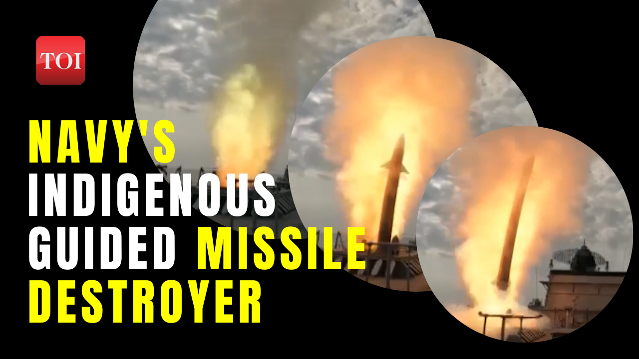 Watch: Indian Navy's latest indigenous guided missile destroyer engages ...