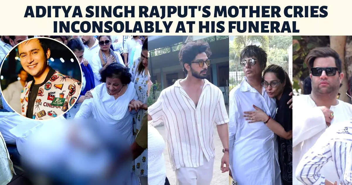 Family, friends pay last respects to Aditya Singh Rajput at his funeral