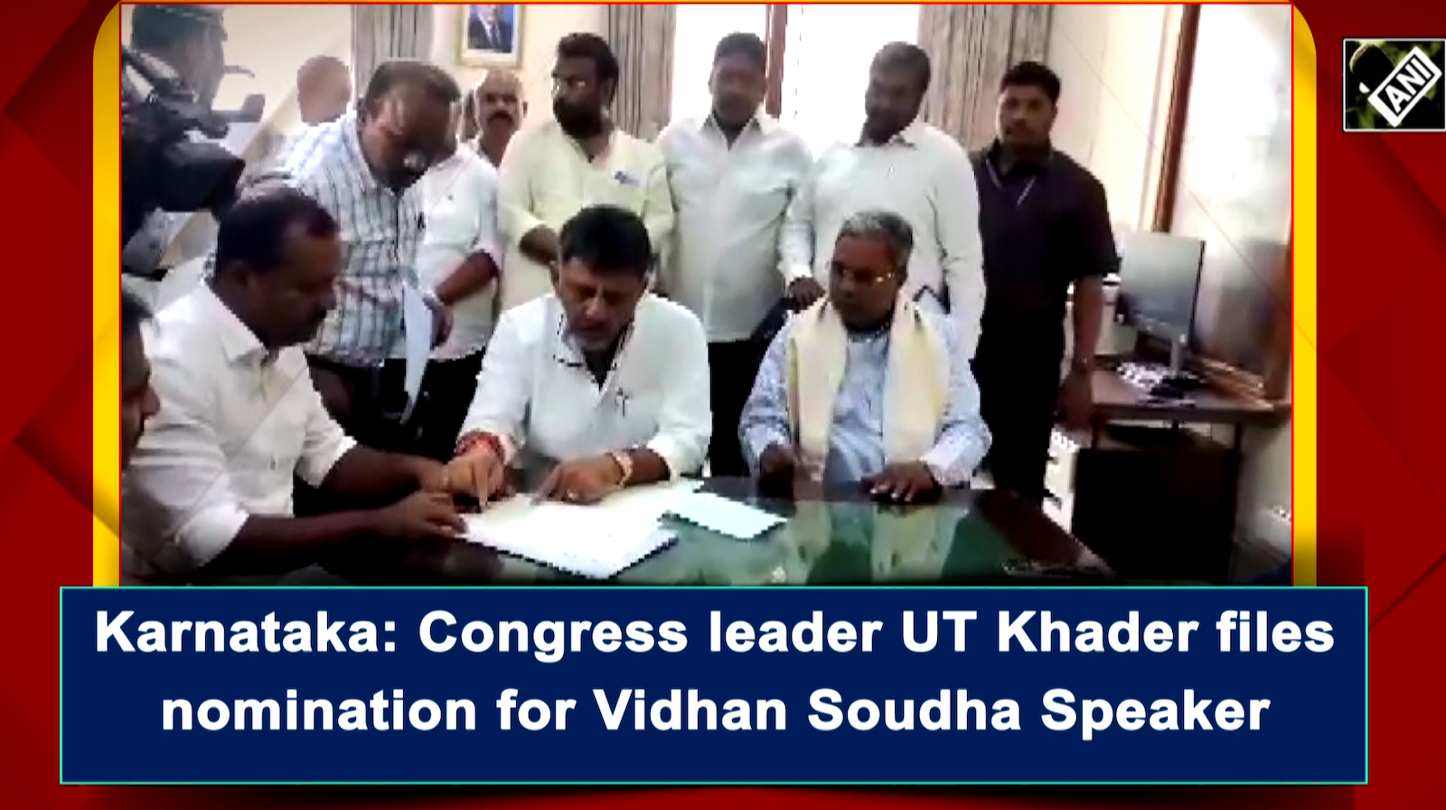 Congress leader UT Khader files nomination for Vidhan Soudha Speaker