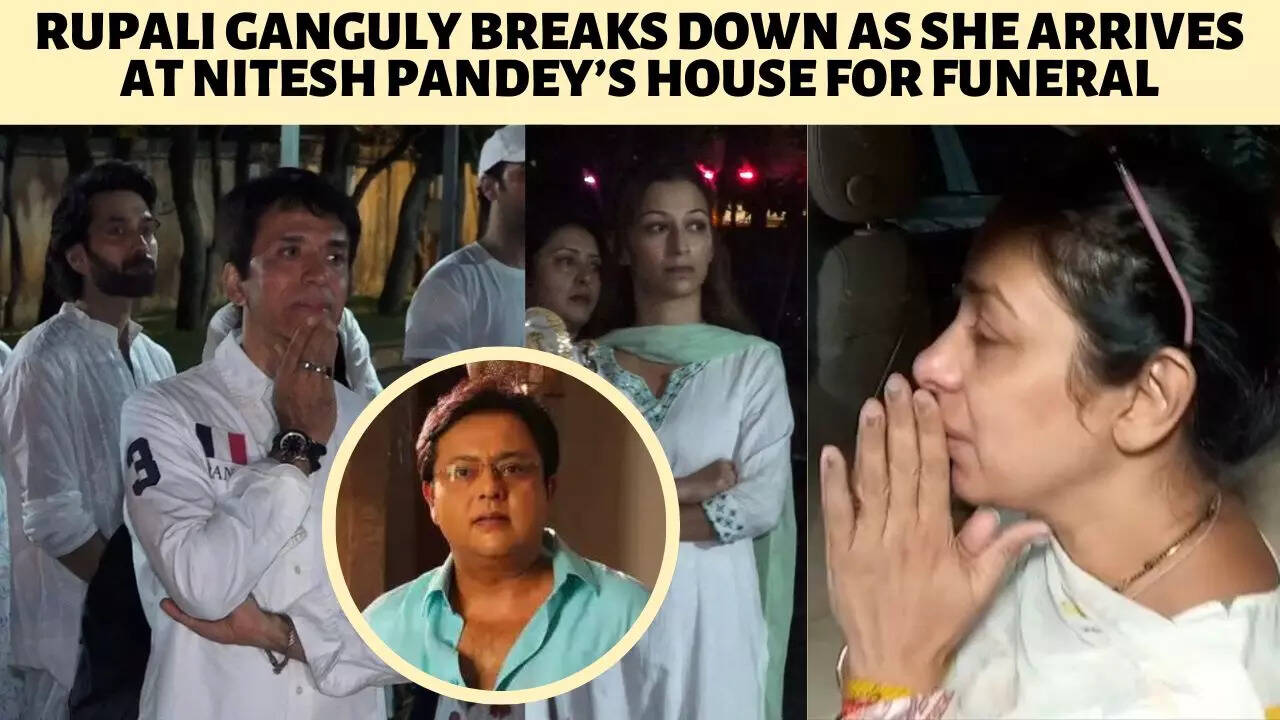 Nitesh funeralNitesh Pandey's funeral: Son Aarav bursts into tears ...