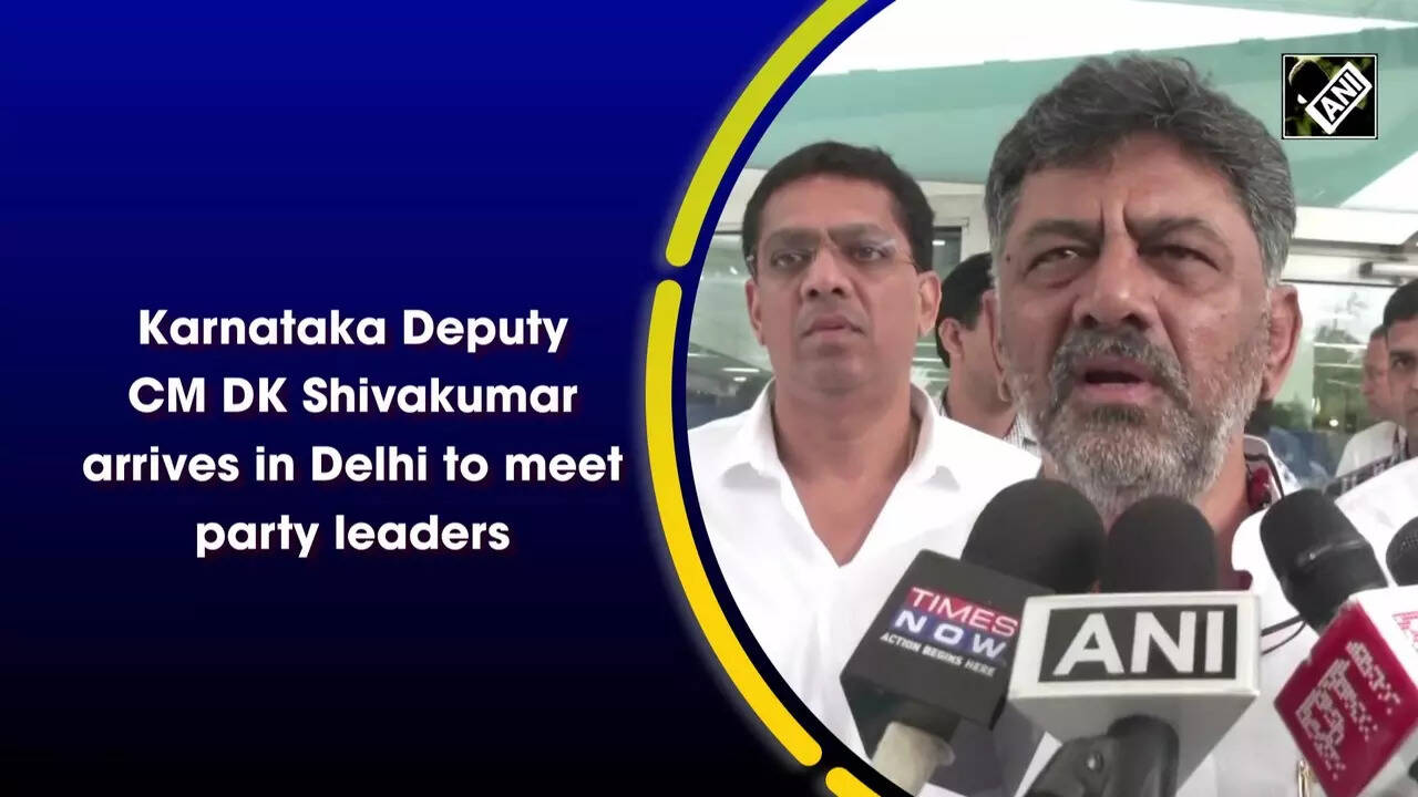 Karnataka Deputy CM DK Shivakumar arrives in Delhi to meet party leaders