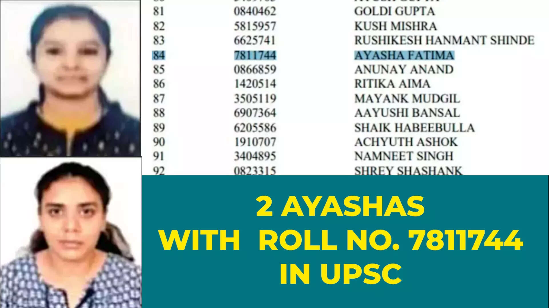 Dual claim for same UPSC rank, Here is what happened with the two ...