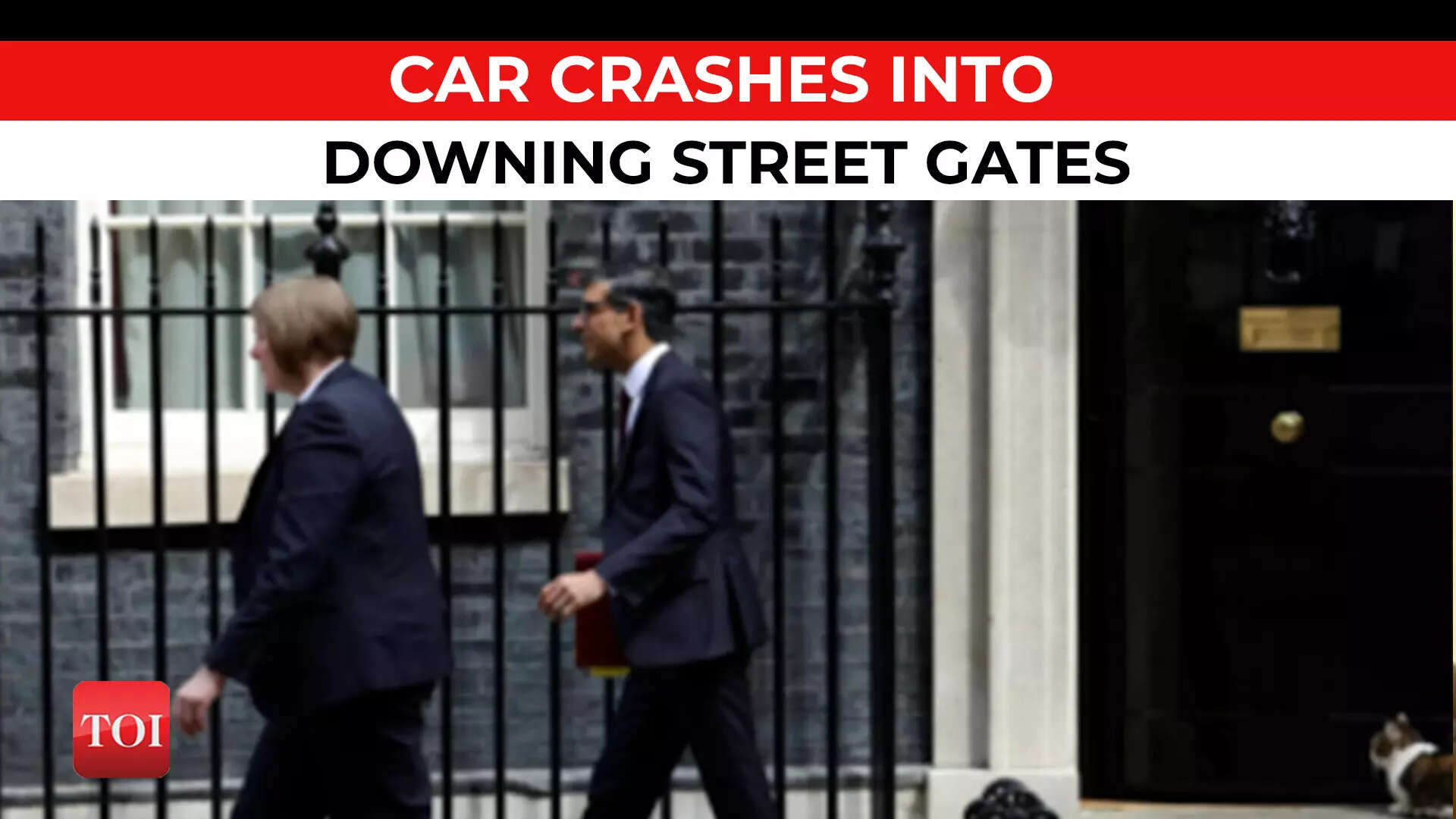Car crashes into front gates of Downing Street in London outside PM ...